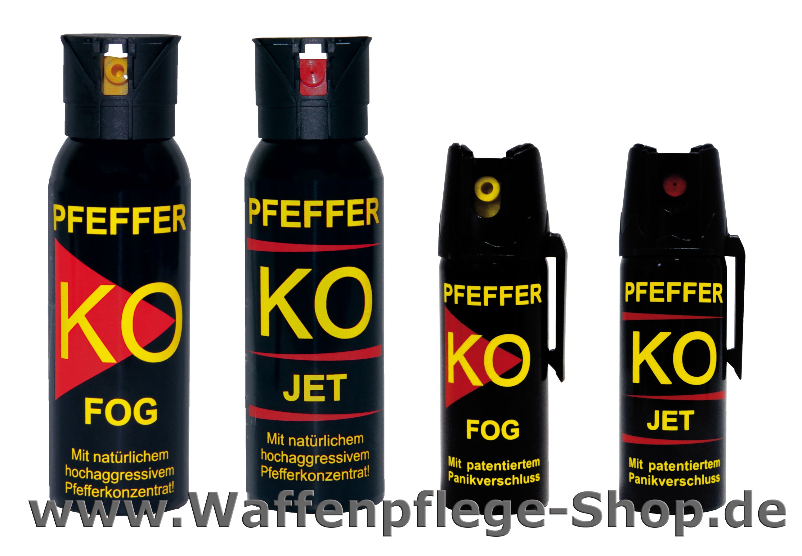 Pfefferspray KO als Strahl oder Sprühnebel